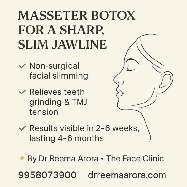 Masseter Botox Cost in India | Slim Face & Sharp Jawline in Delhi Cost ...